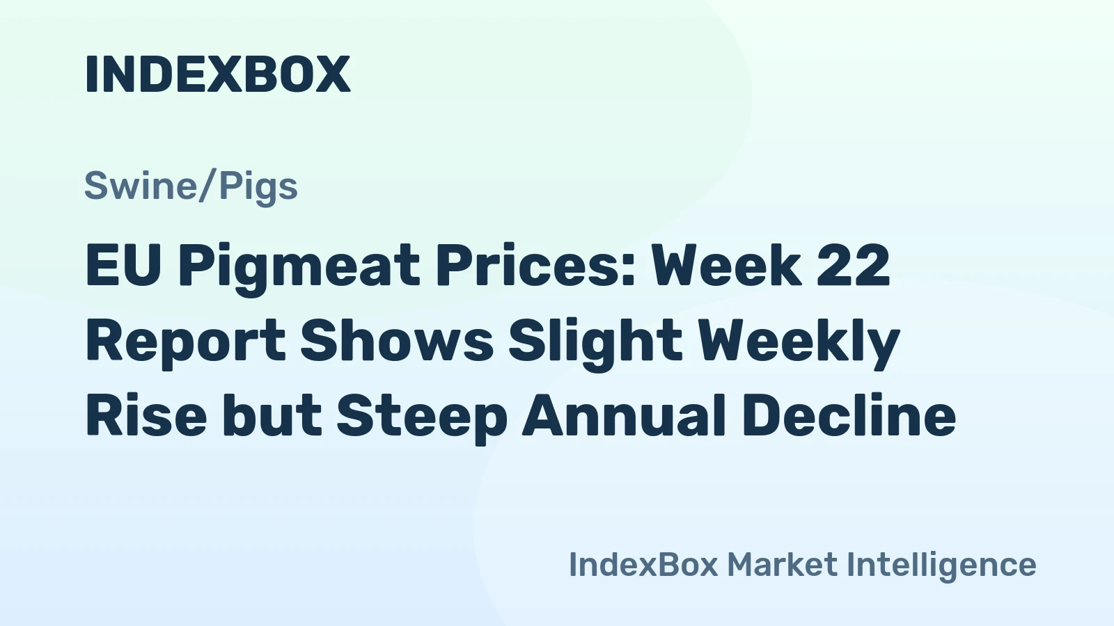EU Pigmeat Prices: Week 22 Report Shows Slight Weekly Rise but Steep Annual Decline