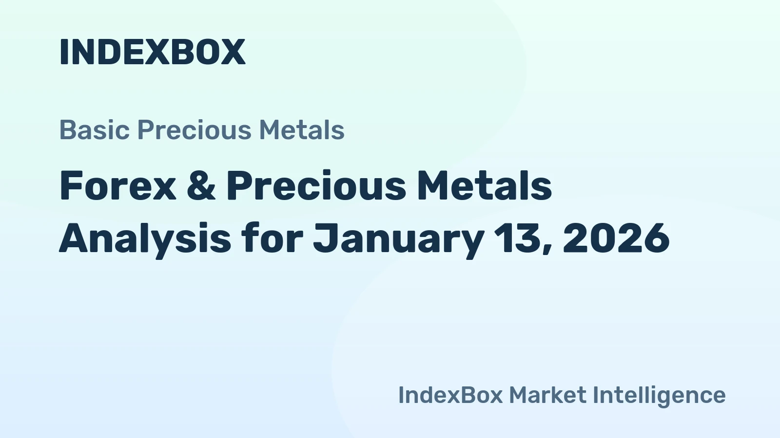 Forex & Precious Metals Analysis for January 13, 2026