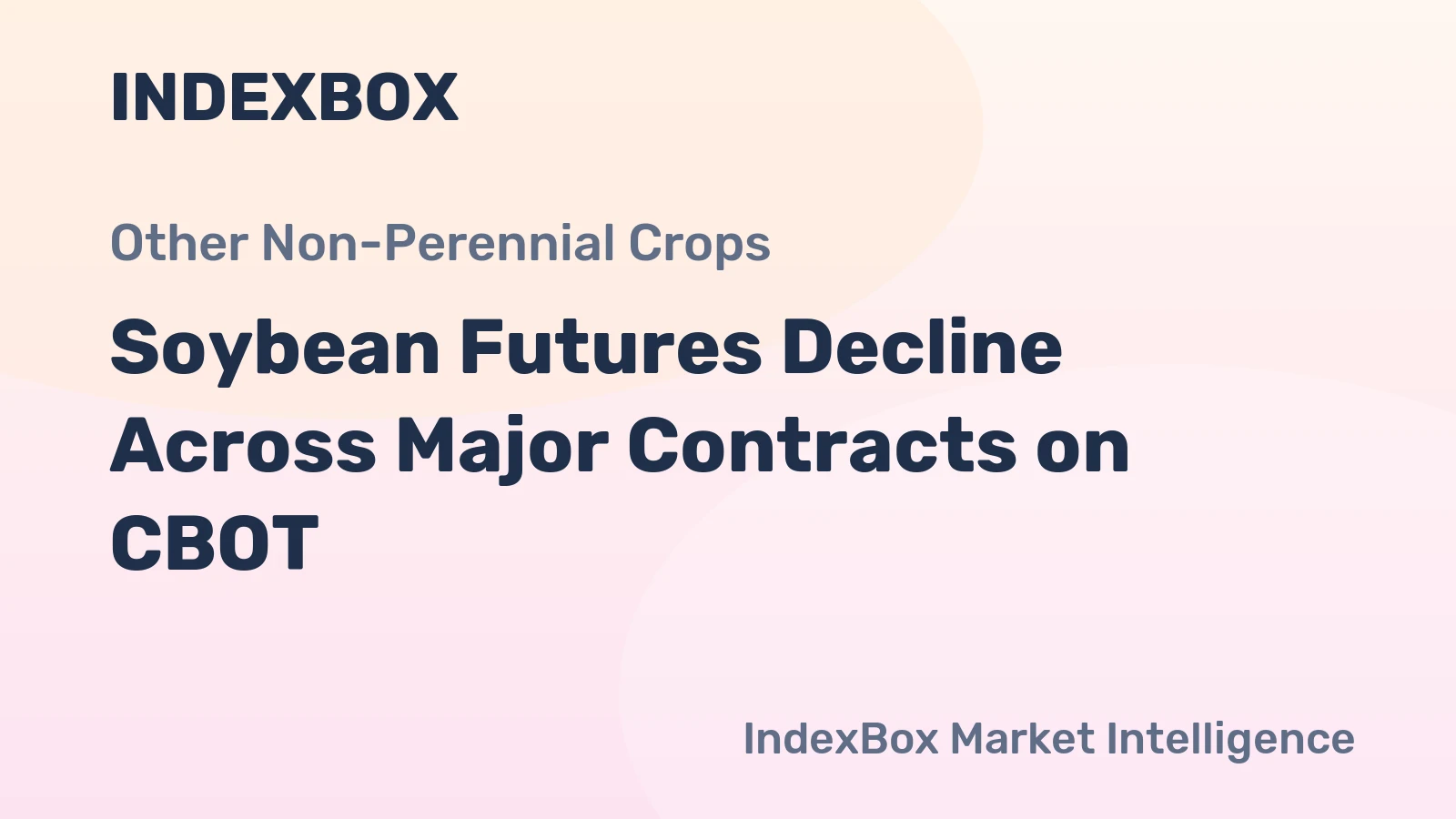 Soybean Futures Decline Across Major Contracts on CBOT