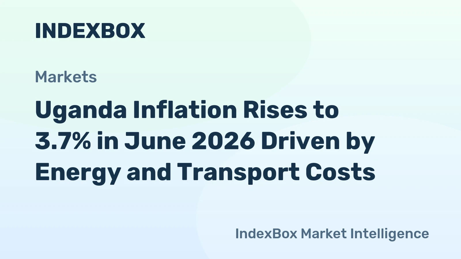 Uganda Inflation Rises to 3.7% in June 2026 Driven by Energy and Transport Costs