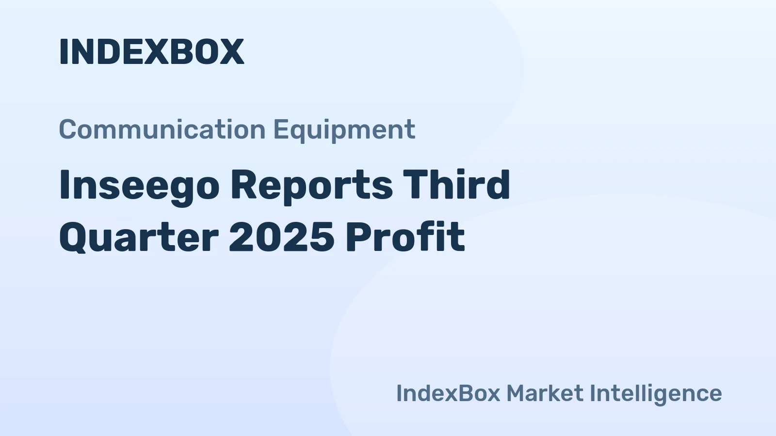 Inseego Reports Third Quarter 2025 Profit