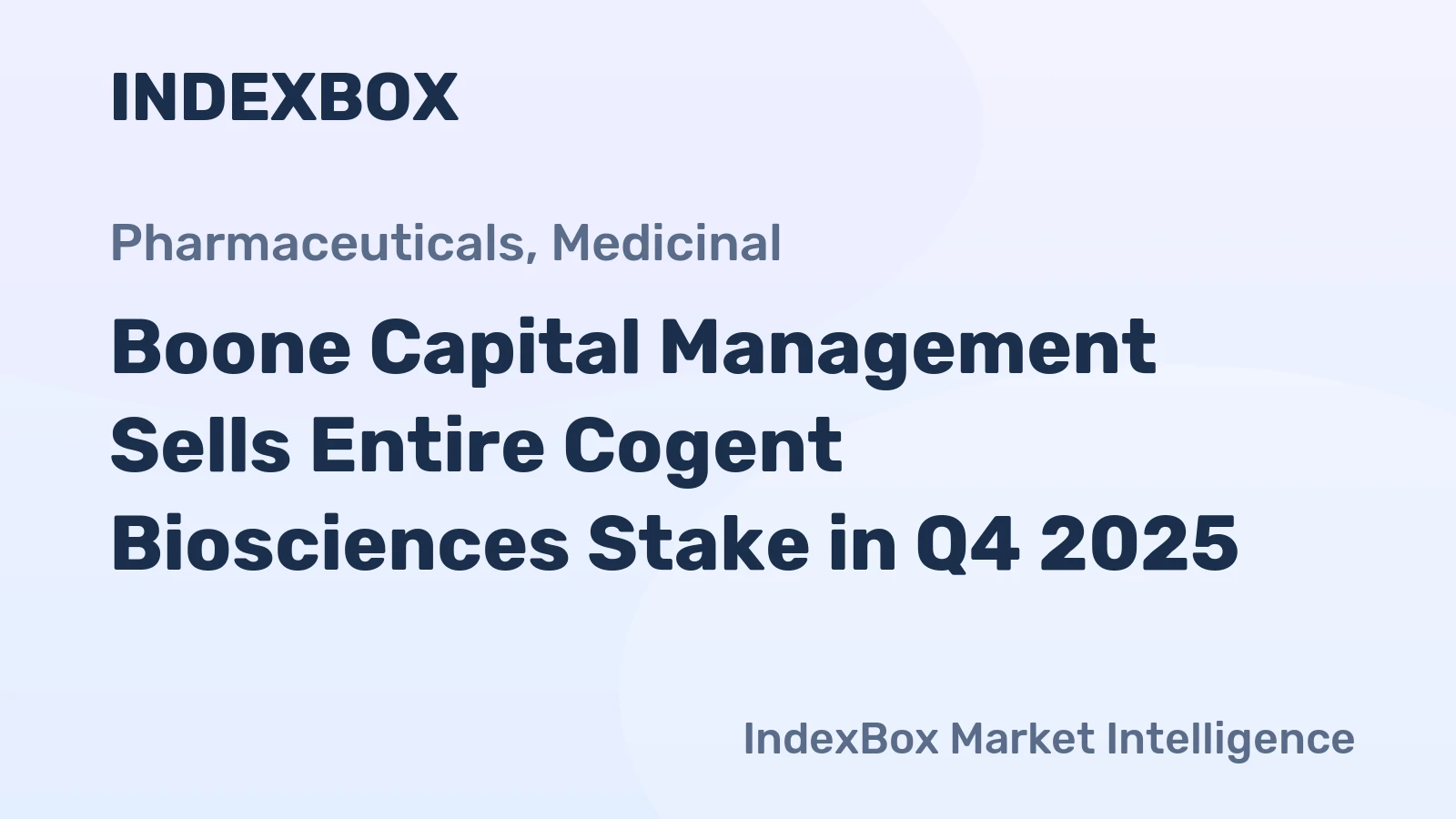 Boone Capital Management Sells Entire Cogent Biosciences Stake in Q4 2025