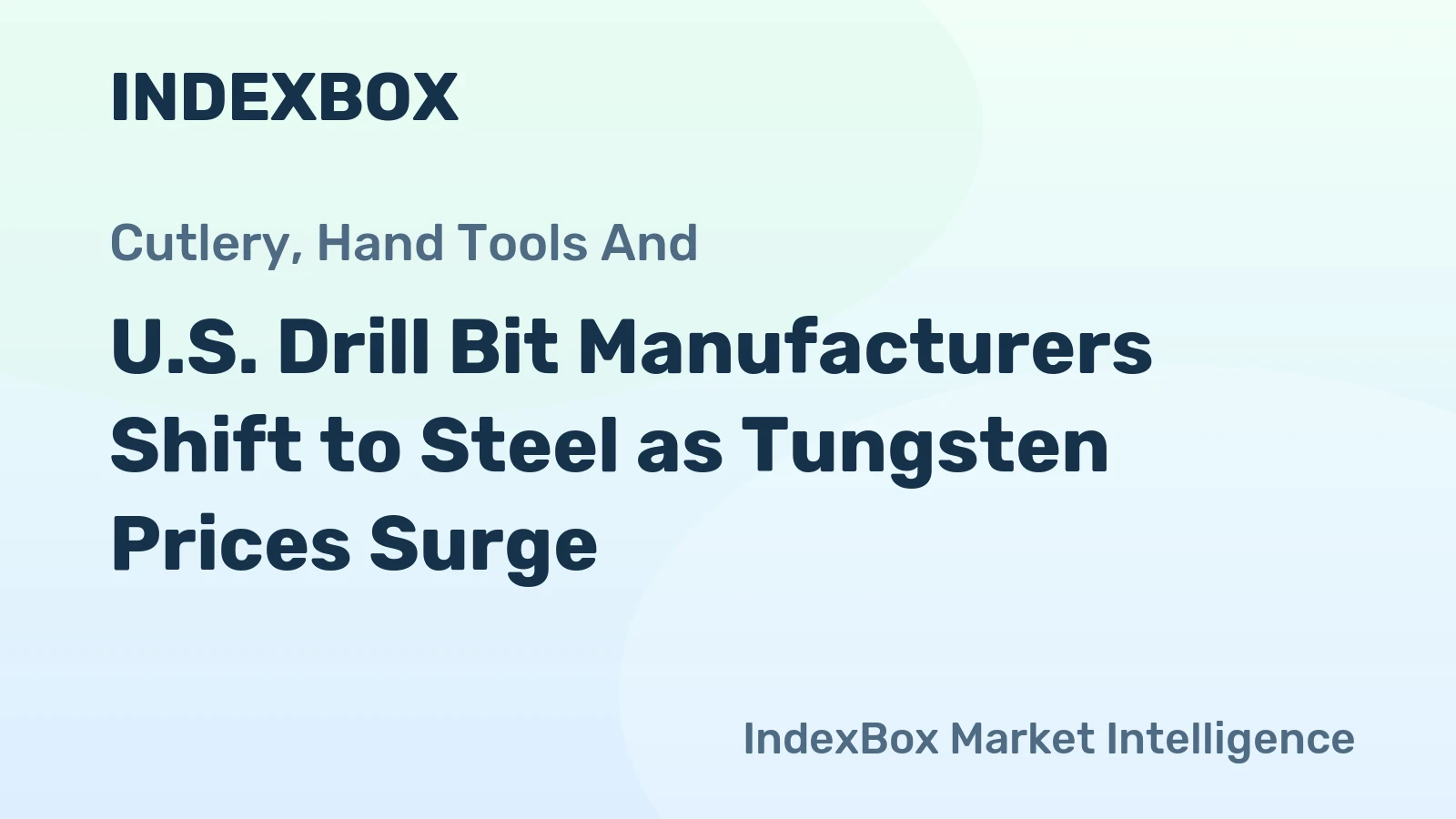 U.S. Drill Bit Manufacturers Shift to Steel as Tungsten Prices Surge