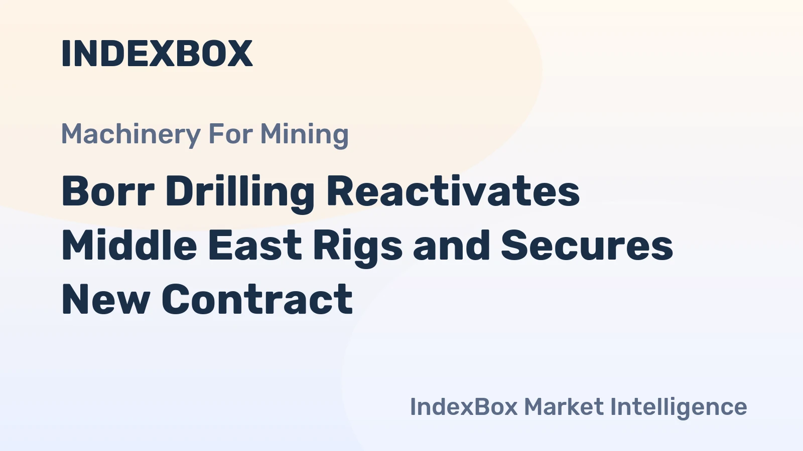 Borr Drilling Reactivates Middle East Rigs and Secures New Contract