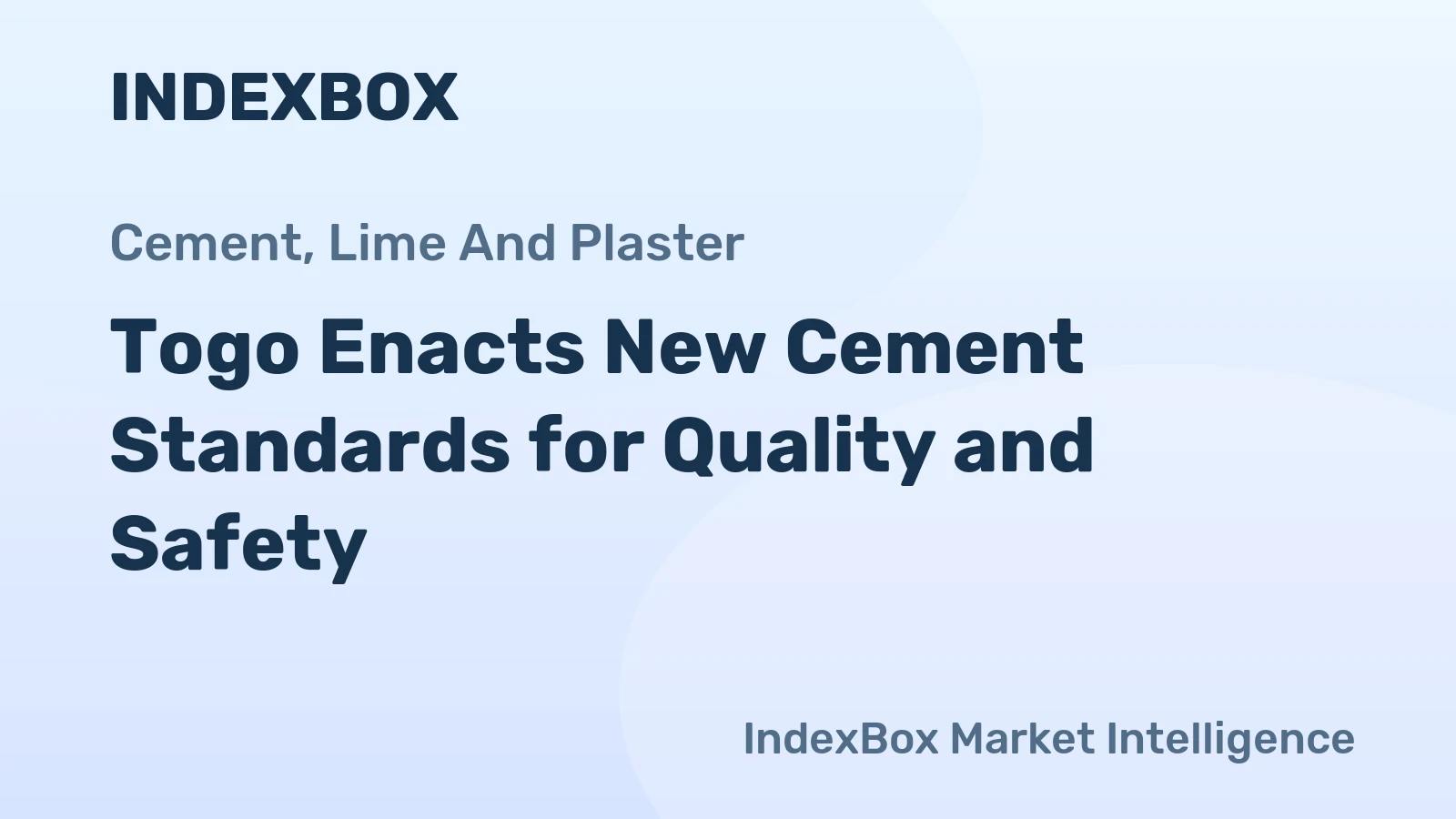 Togo Enacts New Cement Standards for Quality and Safety