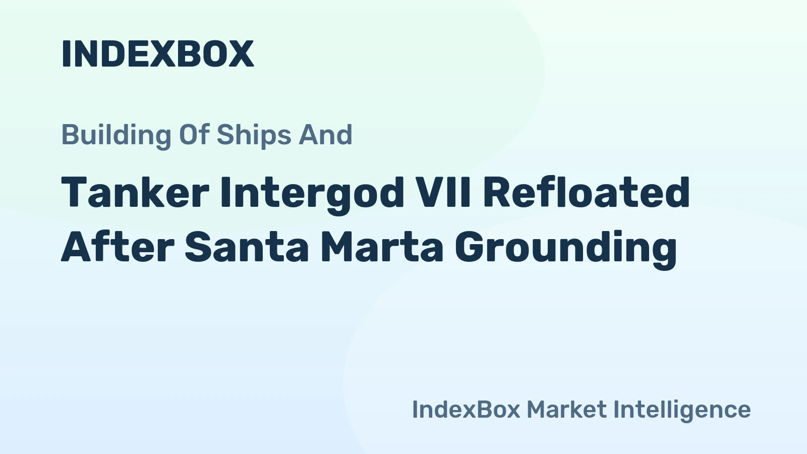 Tanker Intergod VII Refloated After Santa Marta Grounding