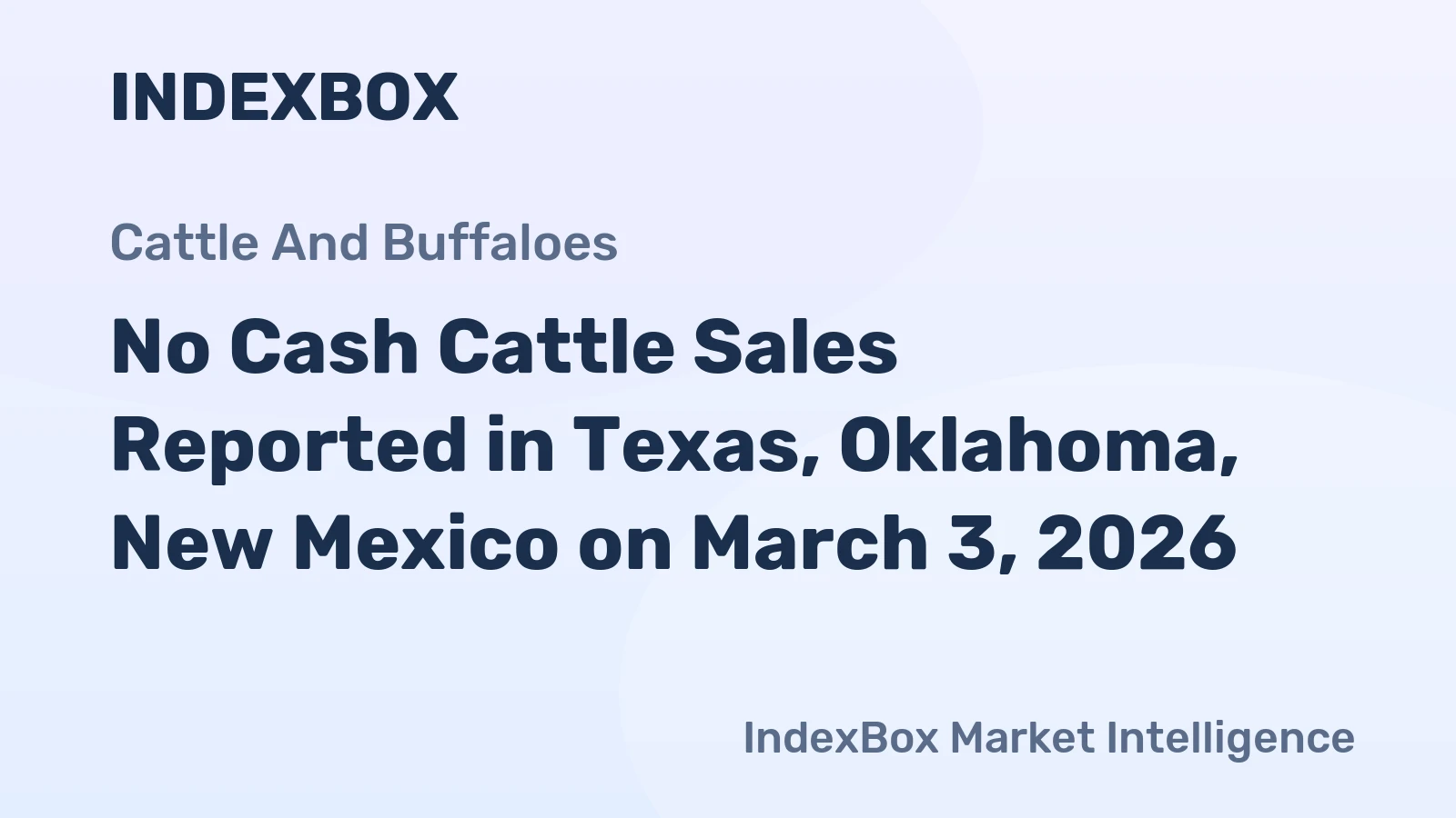 No Cash Cattle Sales Reported in Texas, Oklahoma, New Mexico on March 3, 2026