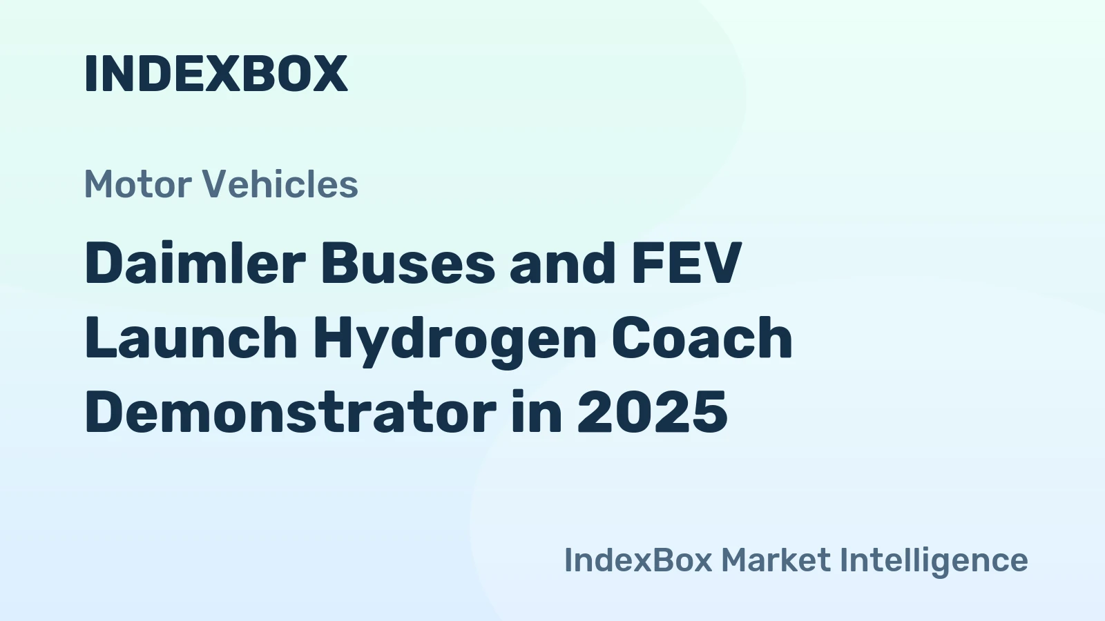 Daimler Buses and FEV Launch Hydrogen Coach Demonstrator in 2025