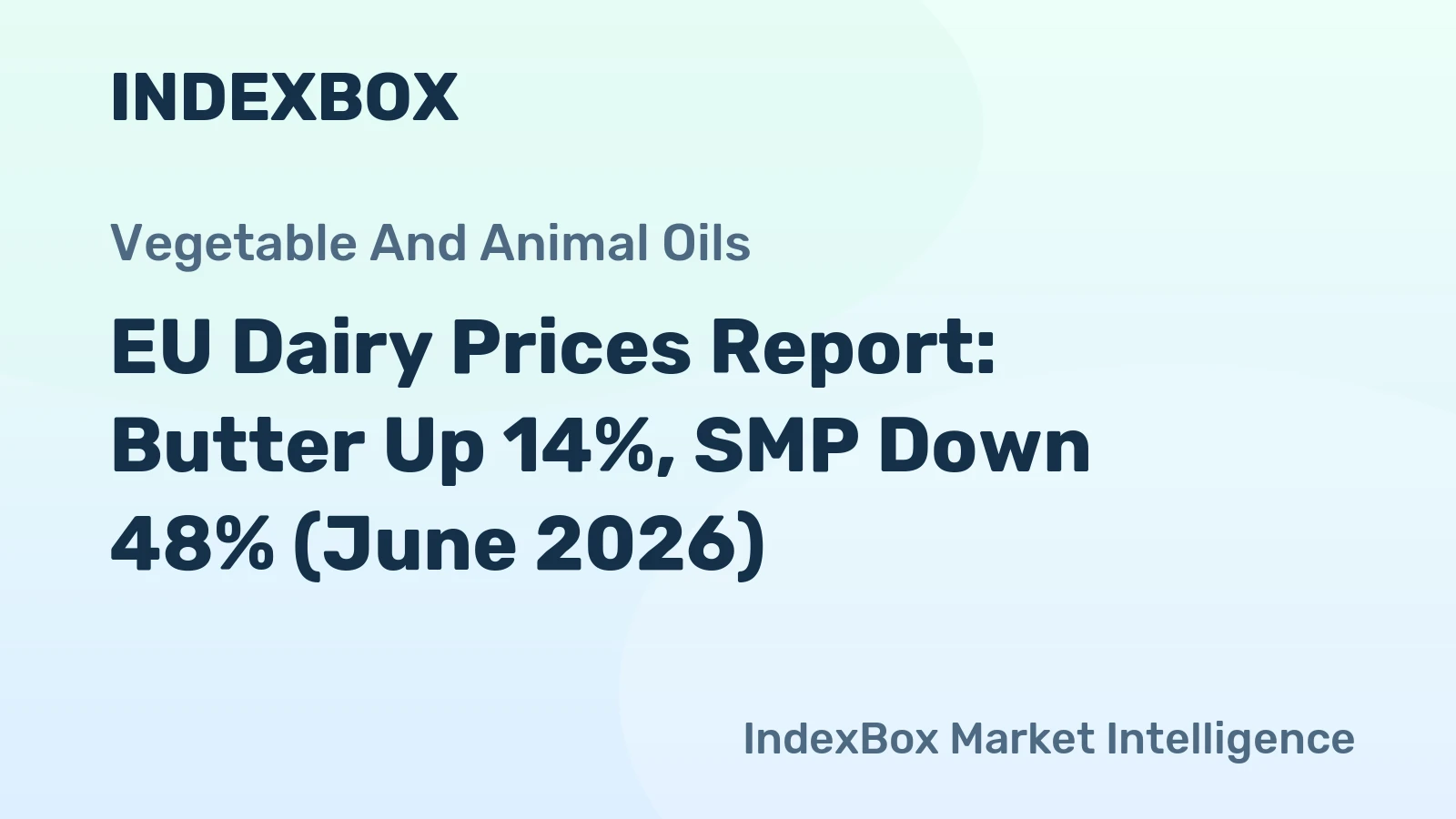 EU Dairy Prices Report: Butter Up 14%, SMP Down 48% (June 2026)