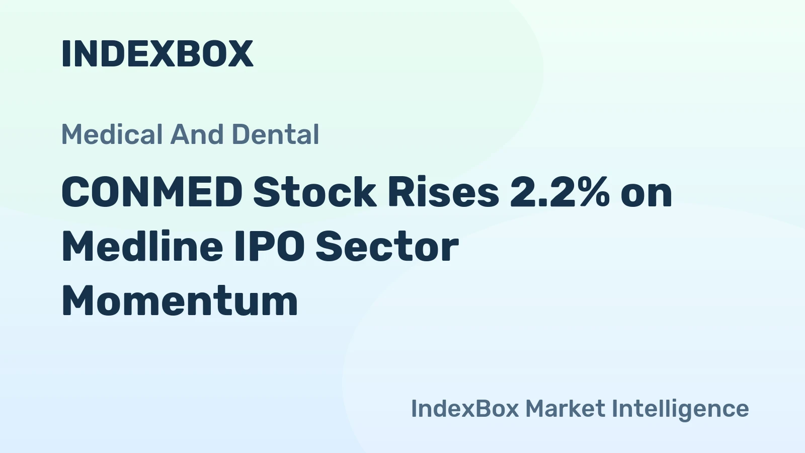 CONMED Stock Rises 2.2% on Medline IPO Sector Momentum