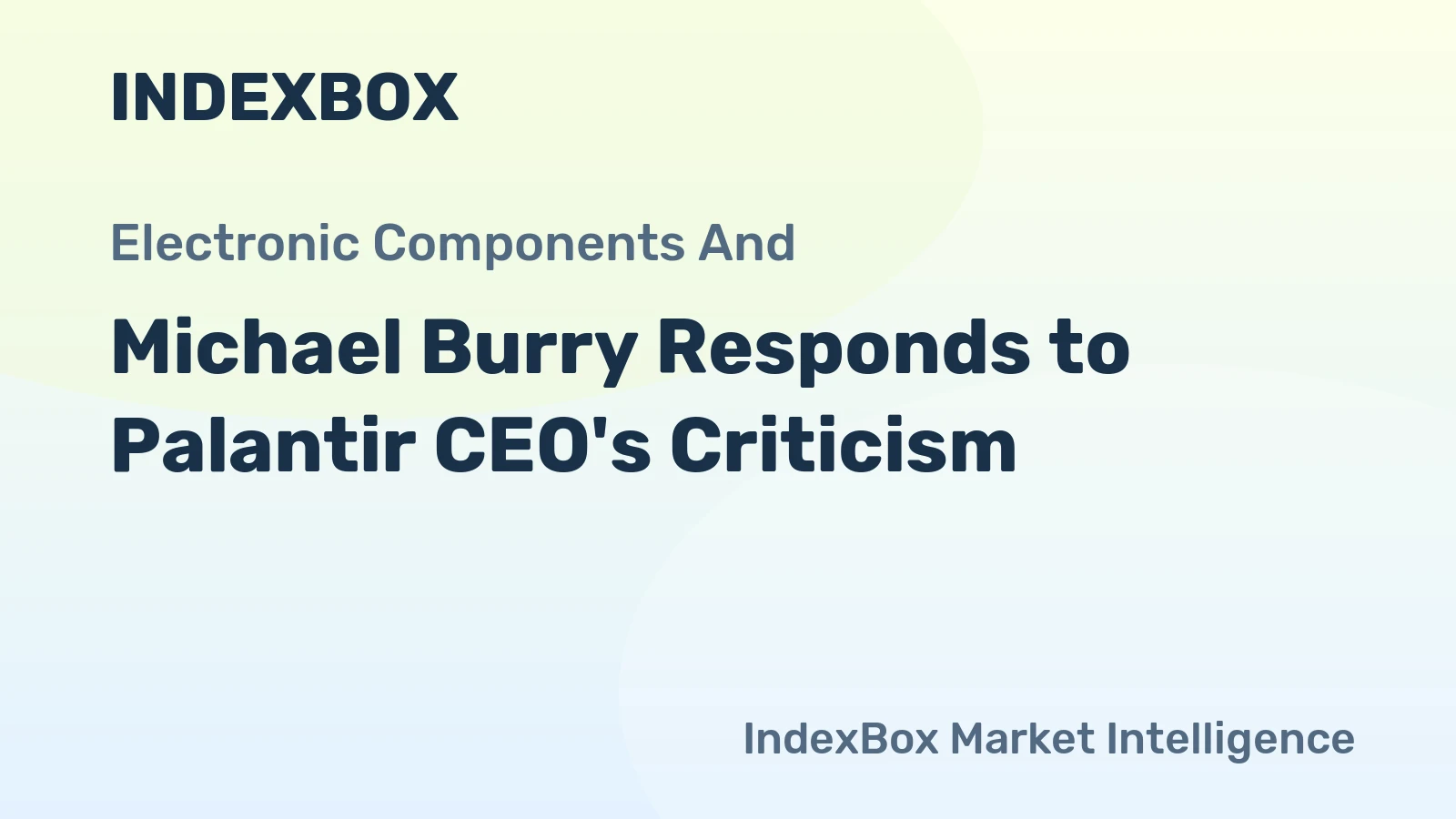 Michael Burry Responds to Palantir CEO's Criticism