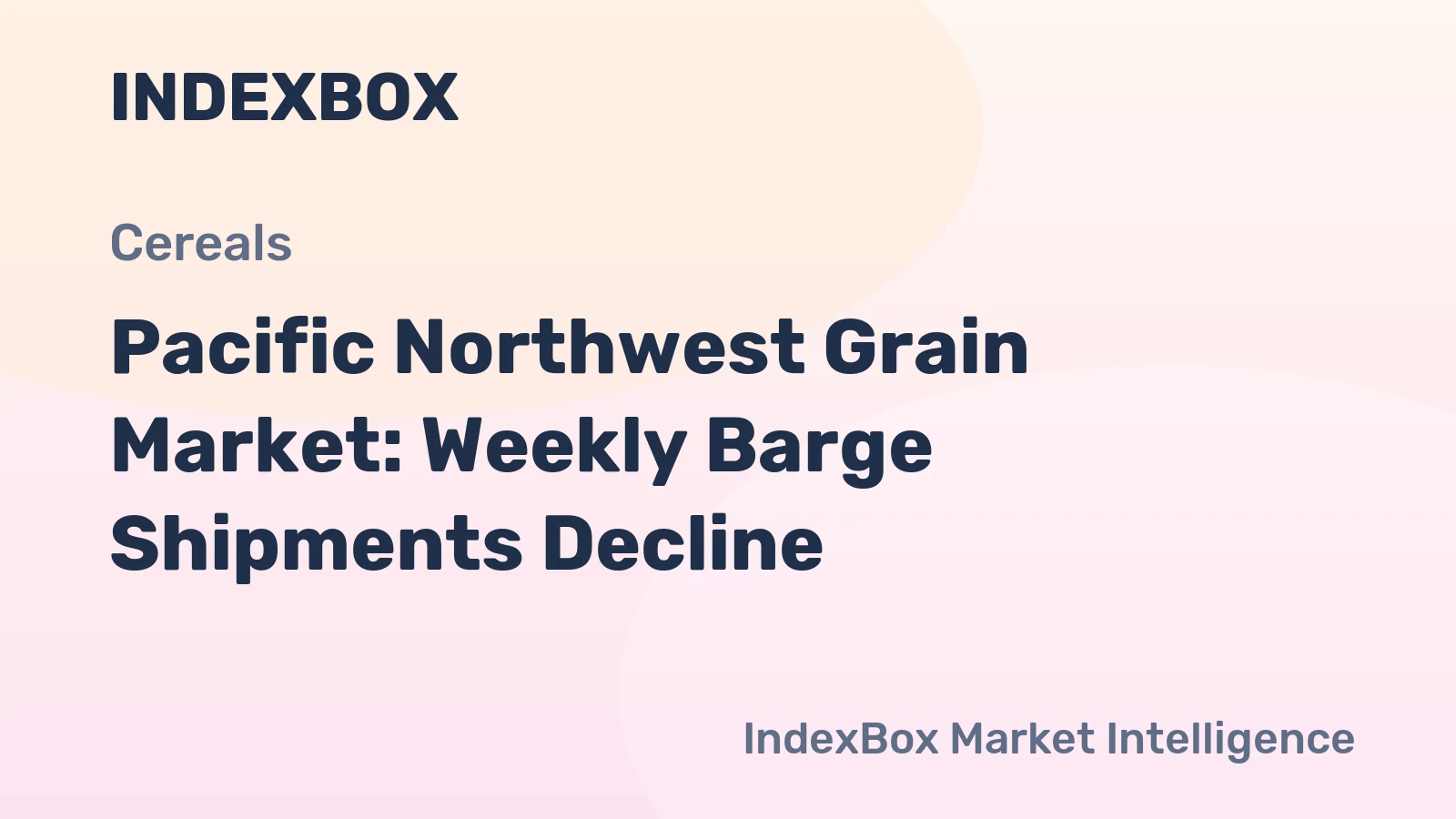 Pacific Northwest Grain Market: Weekly Barge Shipments Decline