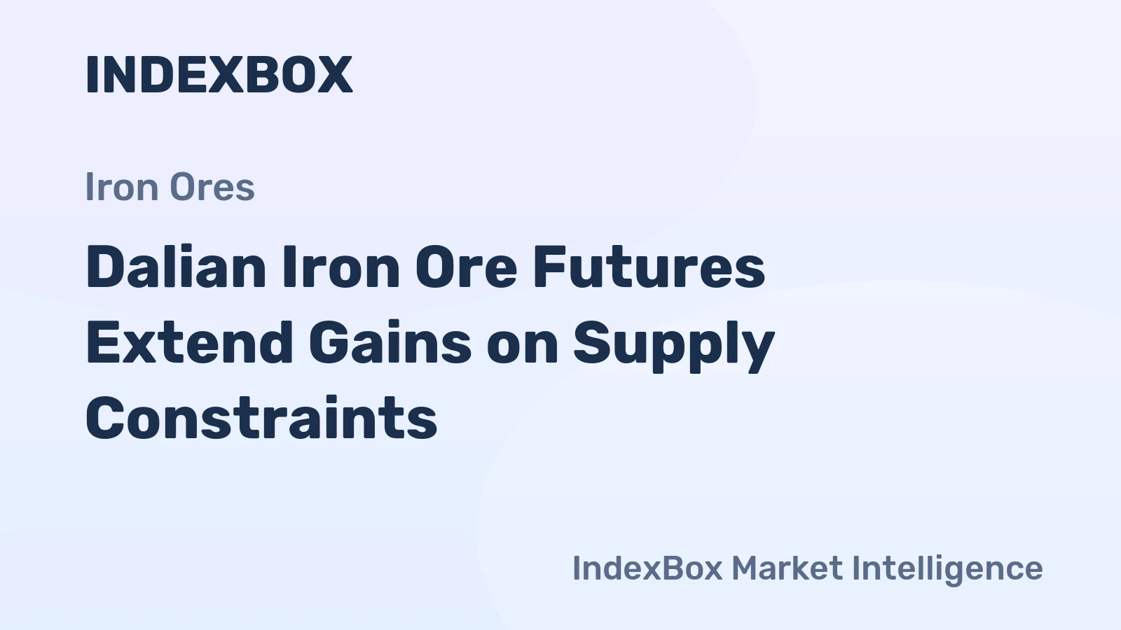 Dalian Iron Ore Futures Extend Gains on Supply Constraints