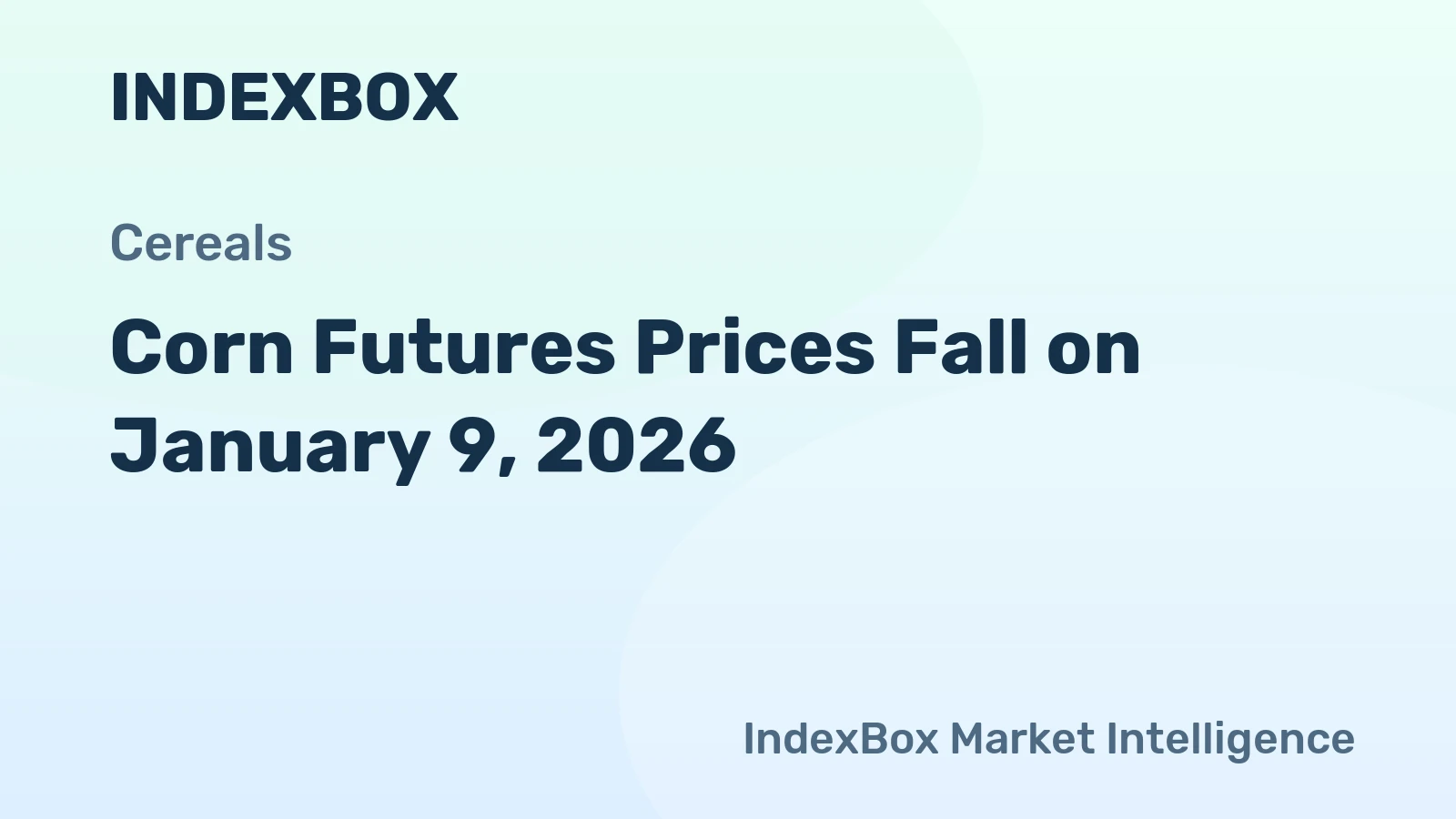 Corn Futures Prices Fall on January 9, 2026