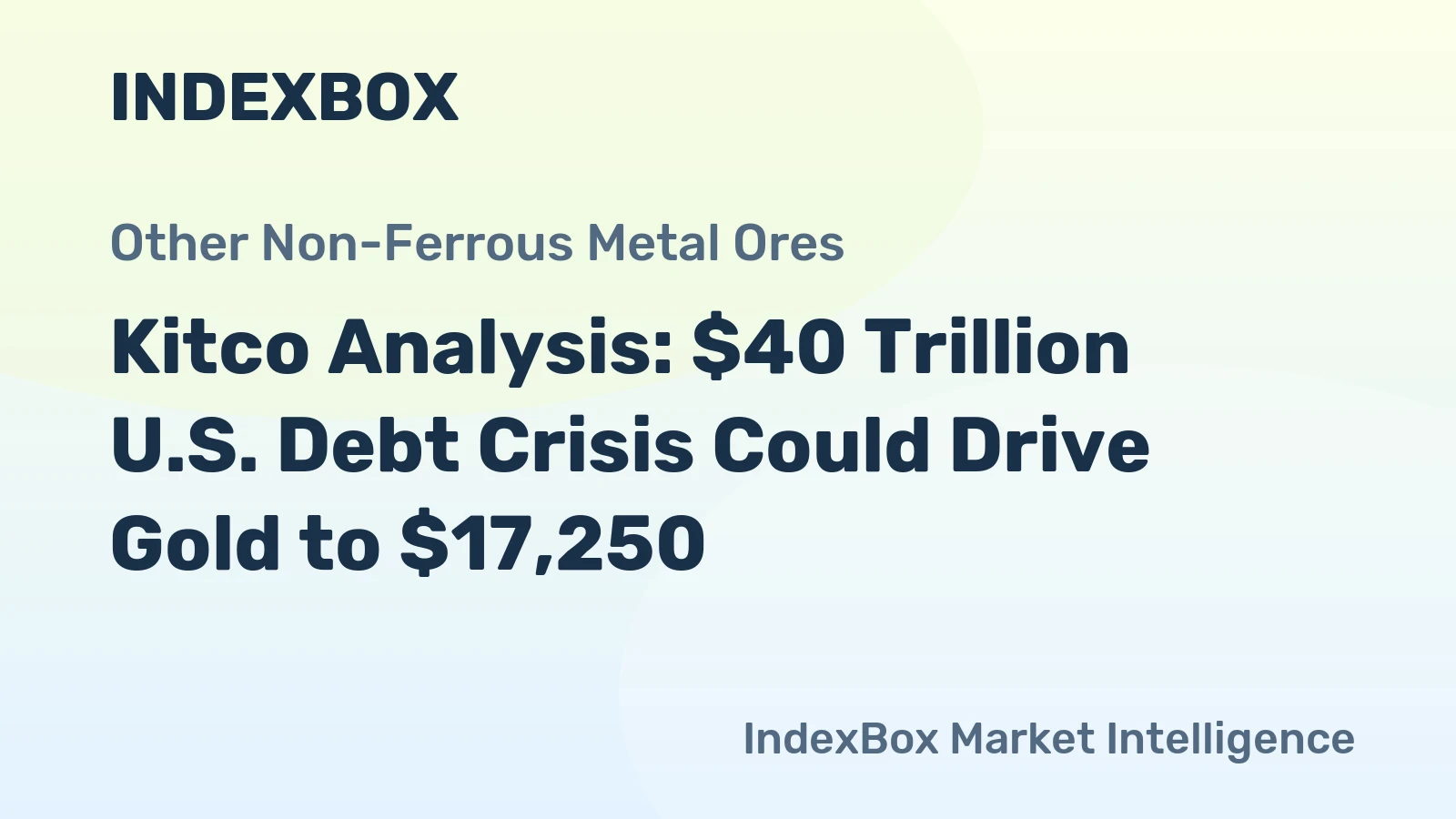 Kitco Analysis: $40 Trillion U.S. Debt Crisis Could Drive Gold to $17,250