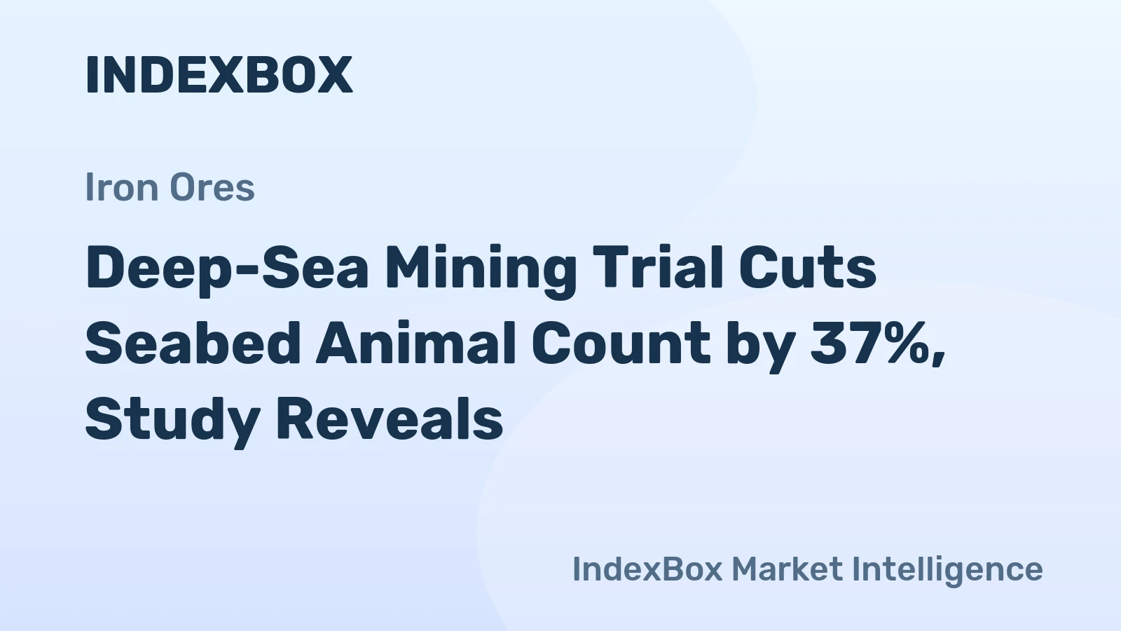 Deep-Sea Mining Trial Cuts Seabed Animal Count by 37%, Study Reveals