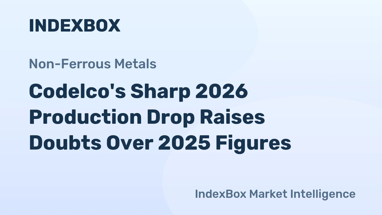 Codelco's Sharp 2026 Production Drop Raises Doubts Over 2025 Figures
