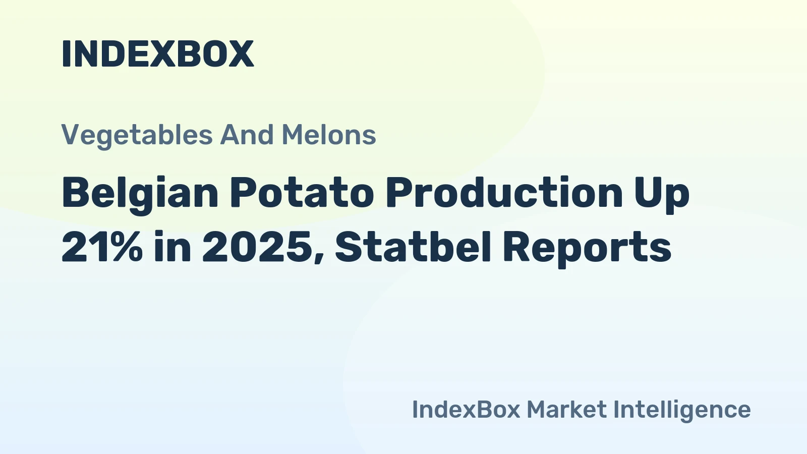 Belgian Potato Production Up 21% in 2025, Statbel Reports