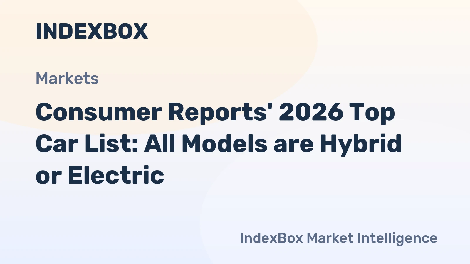 Consumer Reports' 2026 Top Car List: All Models are Hybrid or Electric