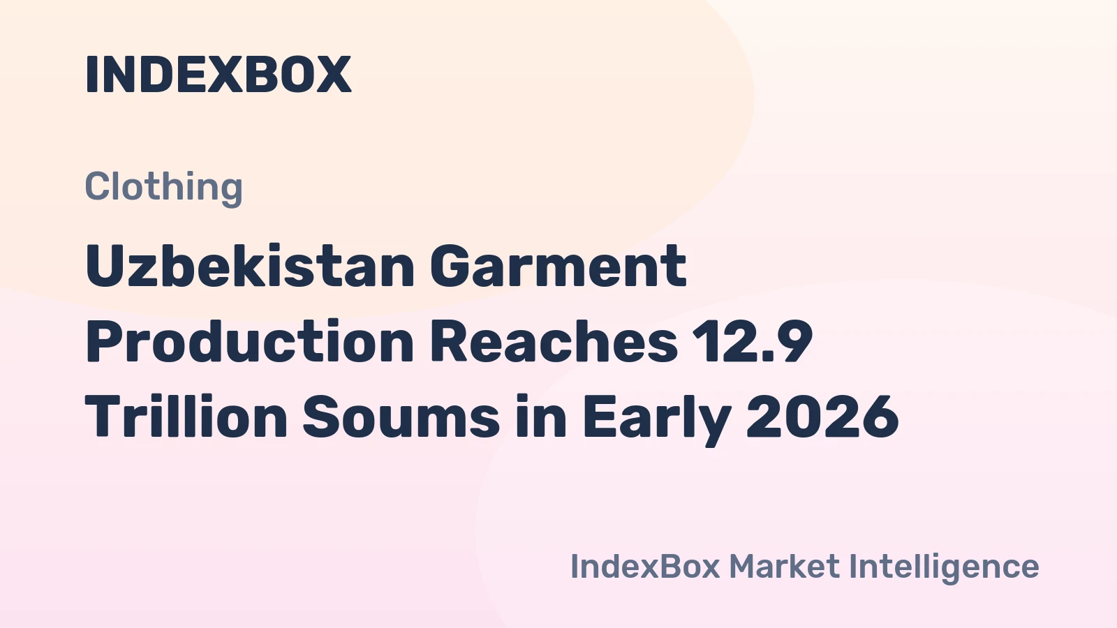 Uzbekistan Garment Production Reaches 12.9 Trillion Soums in Early 2026