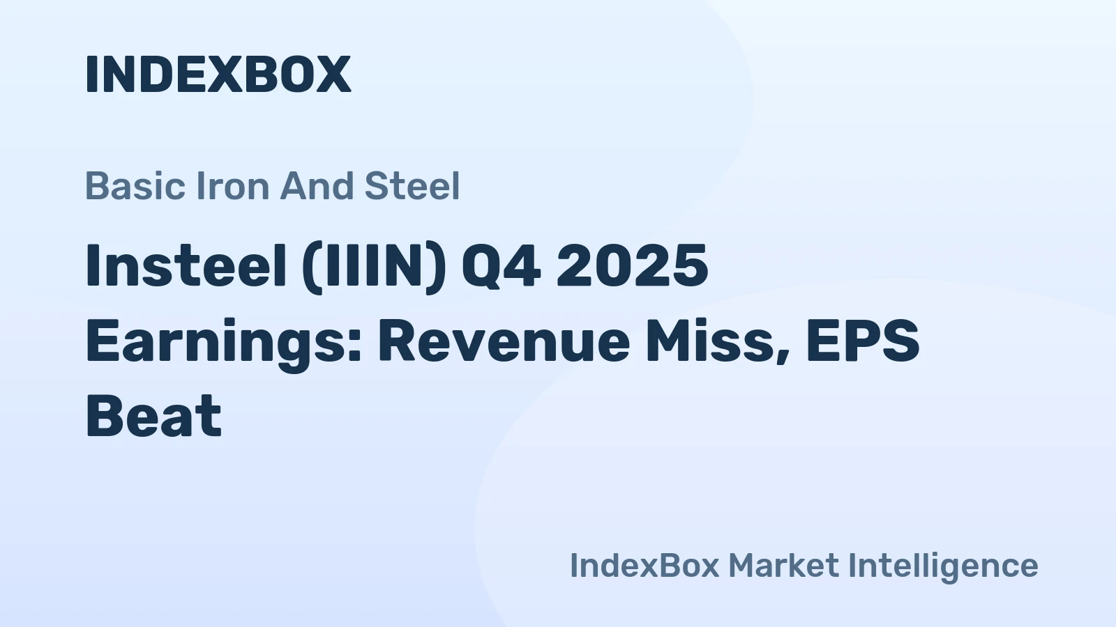 Insteel (IIIN) Q4 2025 Earnings: Revenue Miss, EPS Beat