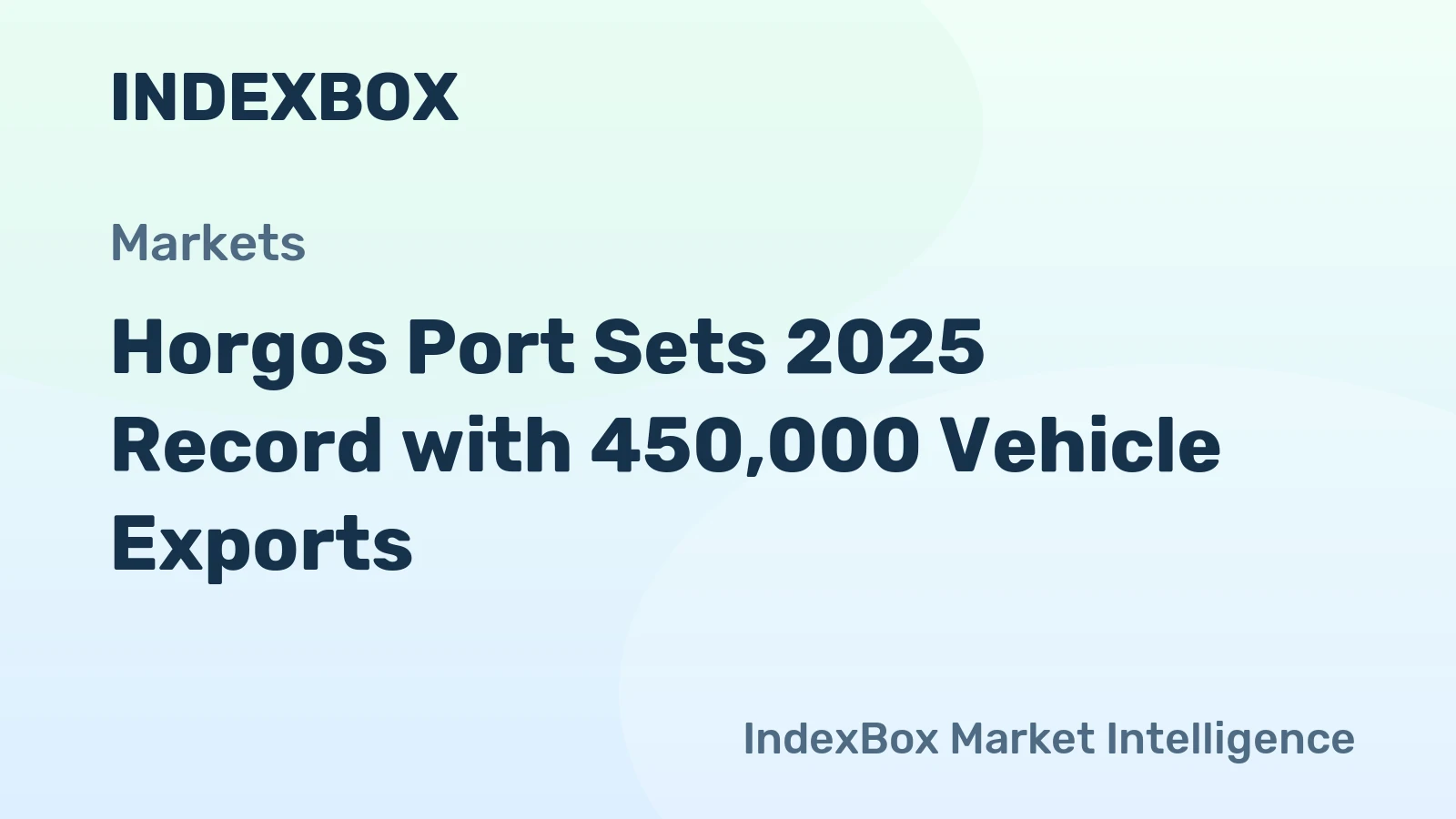 Horgos Port Sets 2025 Record with 450,000 Vehicle Exports