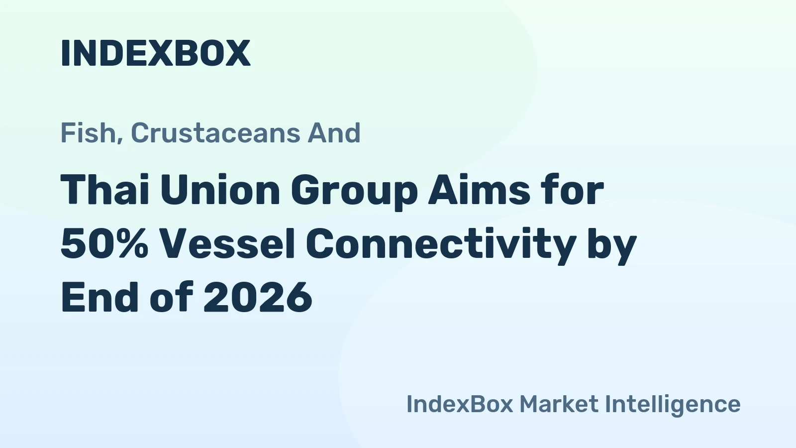Thai Union Group Aims for 50% Vessel Connectivity by End of 2026