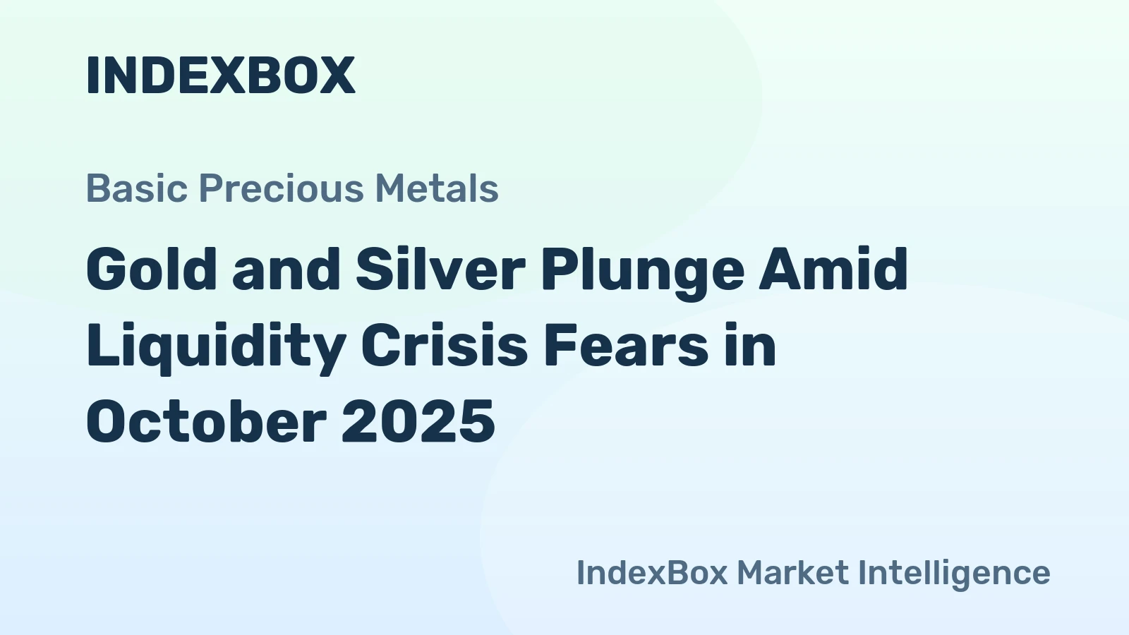 Gold and Silver Plunge Amid Liquidity Crisis Fears in October 2025