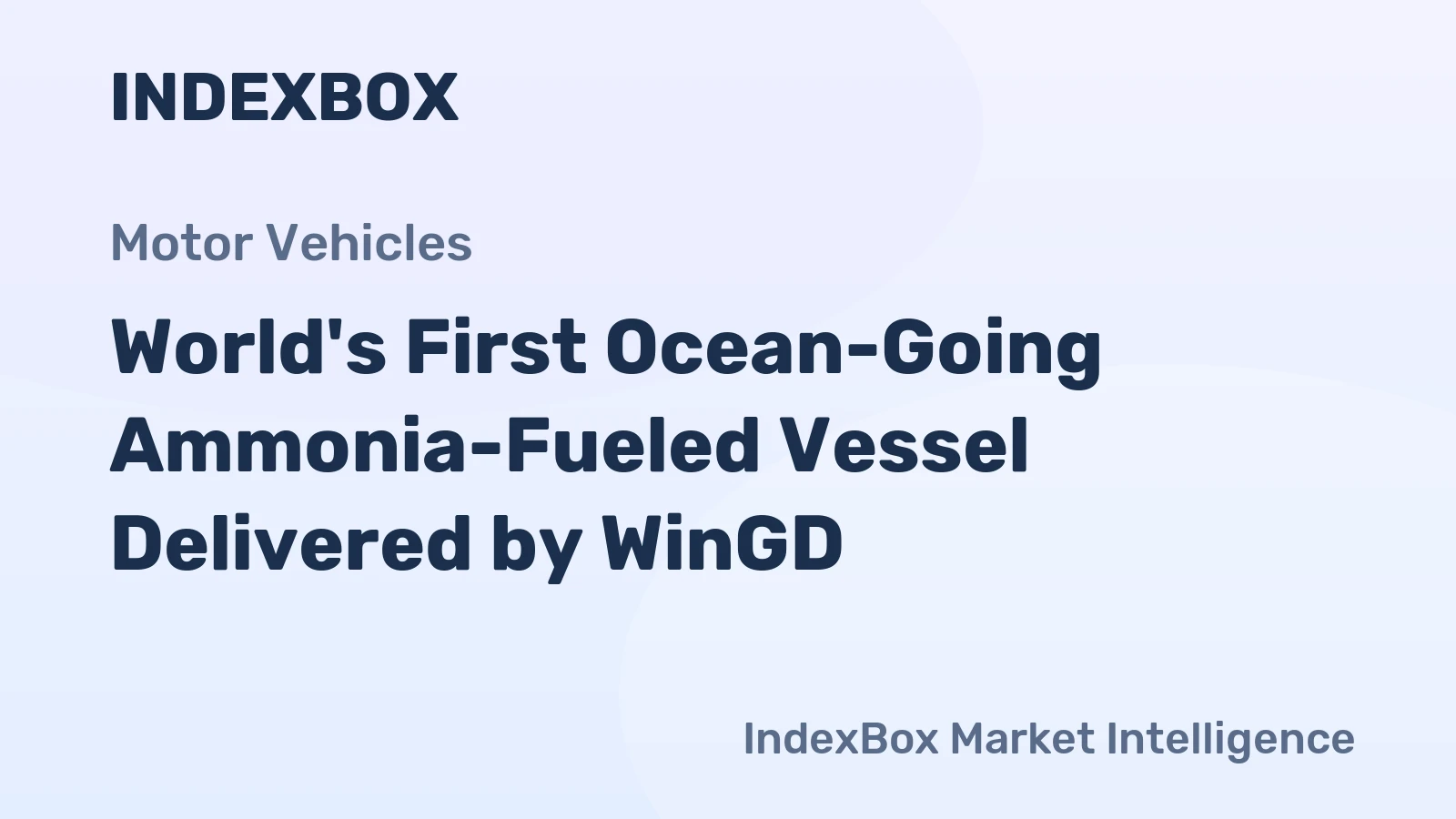 World's First Ocean-Going Ammonia-Fueled Vessel Delivered by WinGD