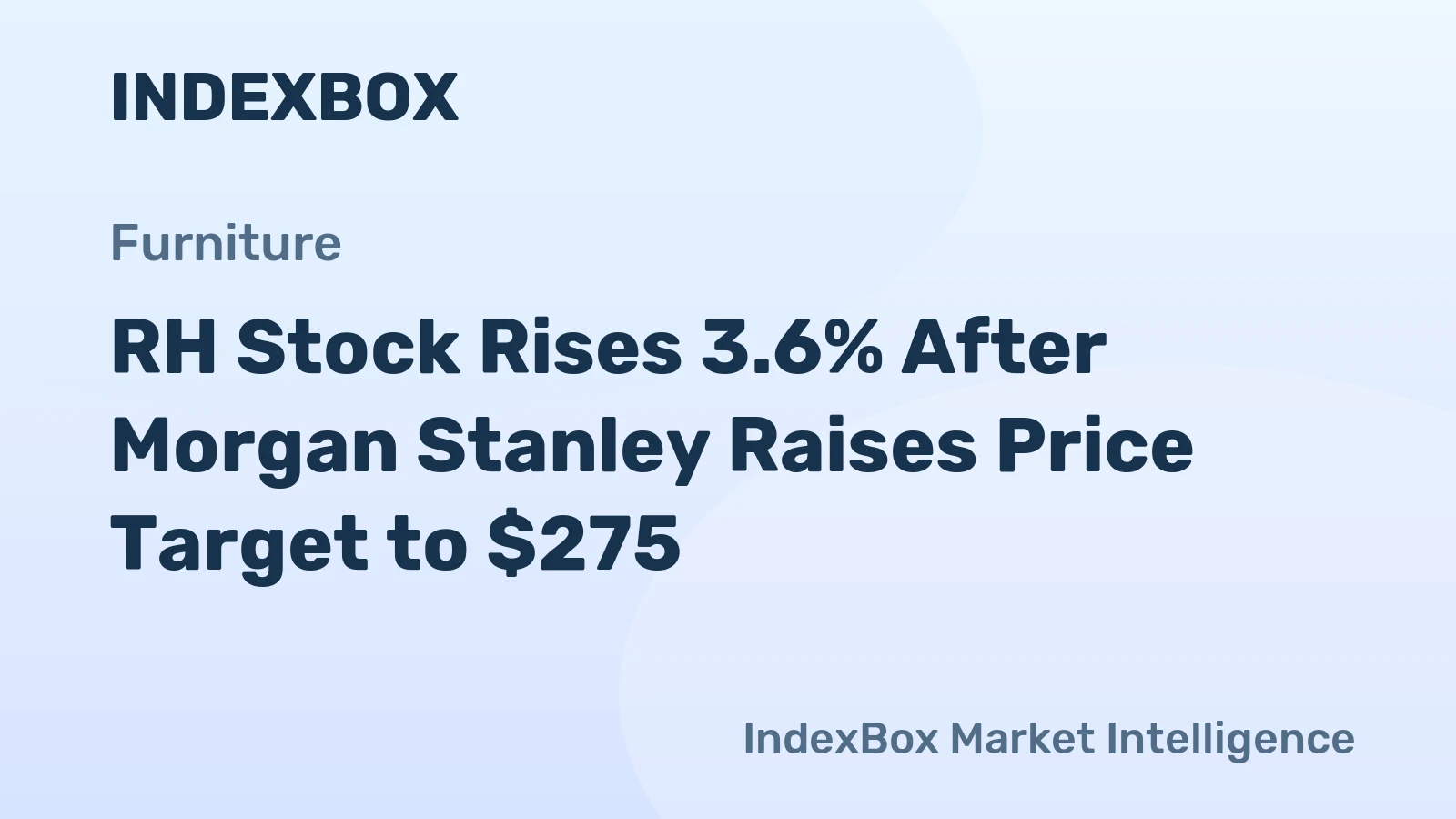 RH Stock Rises 3.6% After Morgan Stanley Raises Price Target to $275
