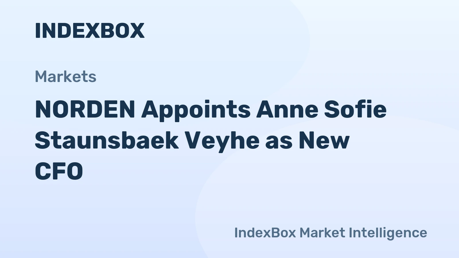 NORDEN Appoints Anne Sofie Staunsbaek Veyhe as New CFO