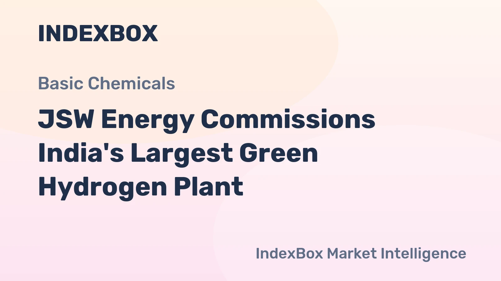 JSW Energy Commissions India's Largest Green Hydrogen Plant