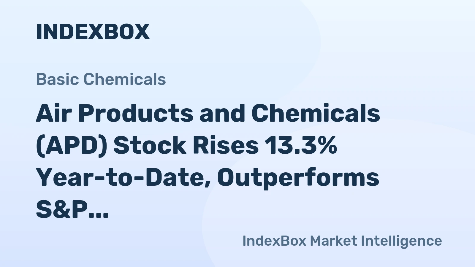 Air Products and Chemicals (APD) Stock Rises 13.3% Year-to-Date, Outperforms S&P 500