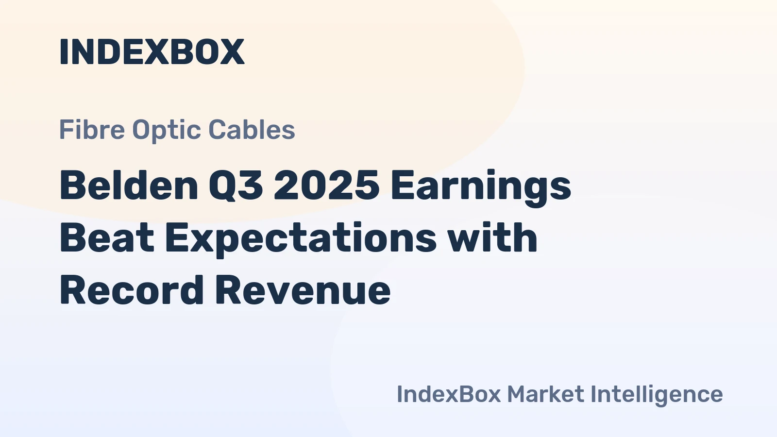 Belden Q3 2025 Earnings Beat Expectations with Record Revenue