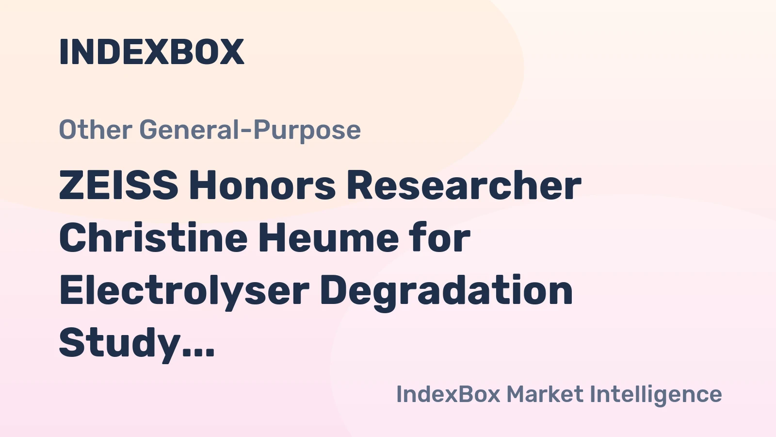 ZEISS Honors Researcher Christine Heume for Electrolyser Degradation Study