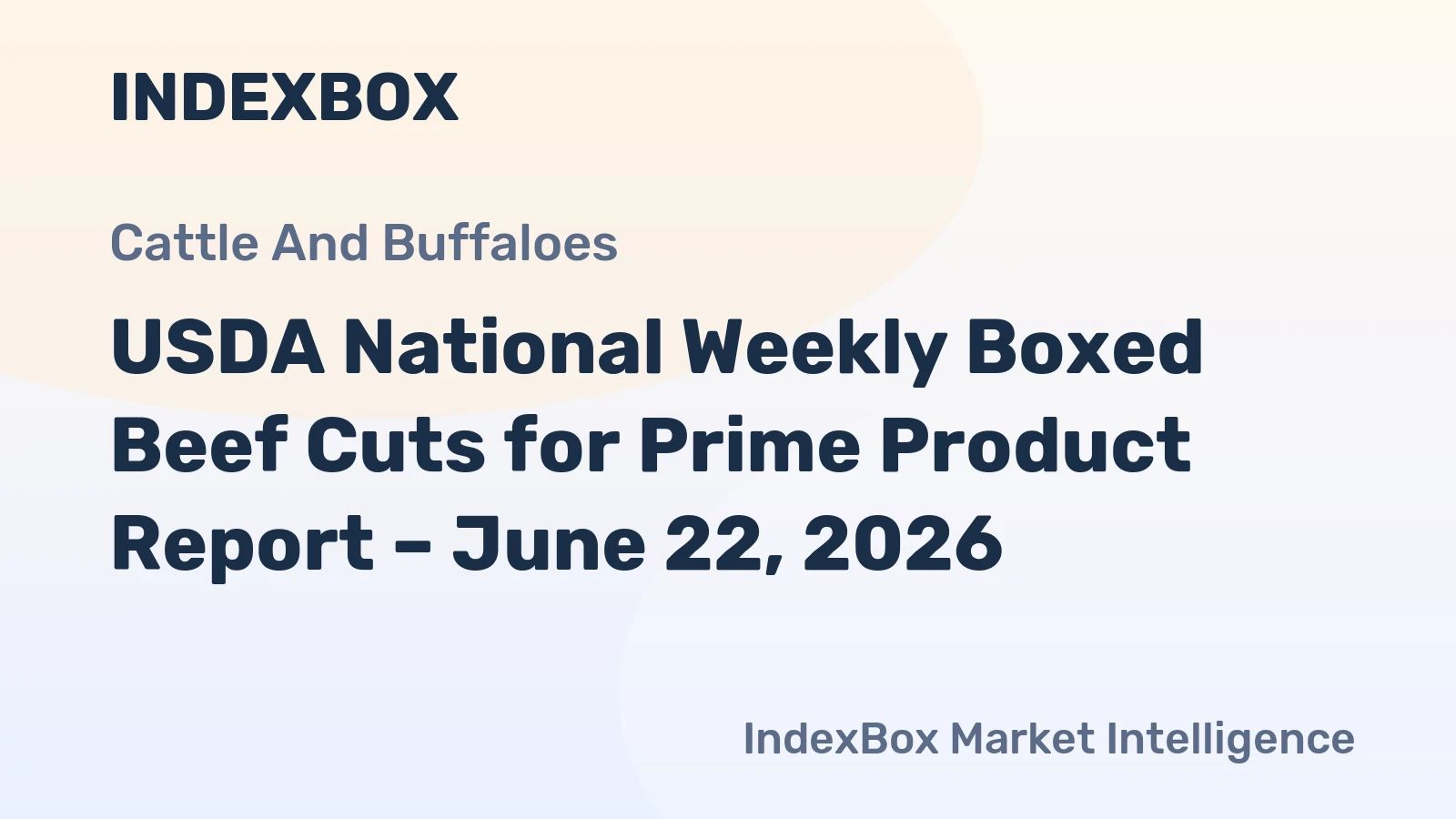 USDA National Weekly Boxed Beef Cuts for Prime Product Report – June 22, 2026