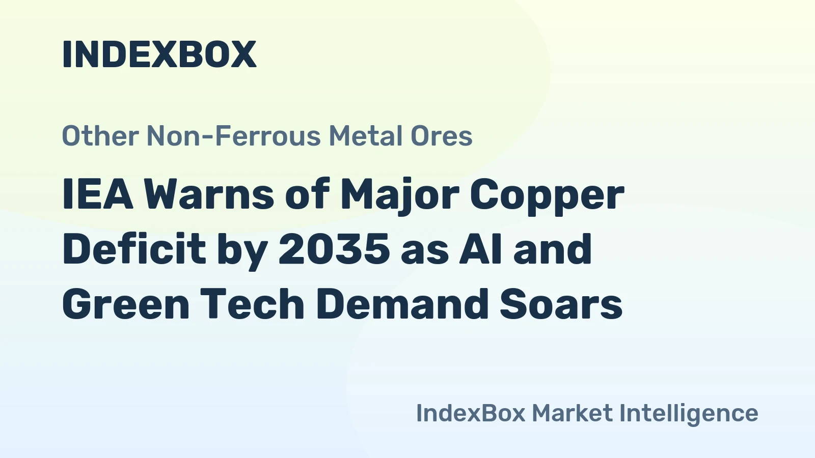 IEA Warns of Major Copper Deficit by 2035 as AI and Green Tech Demand Soars
