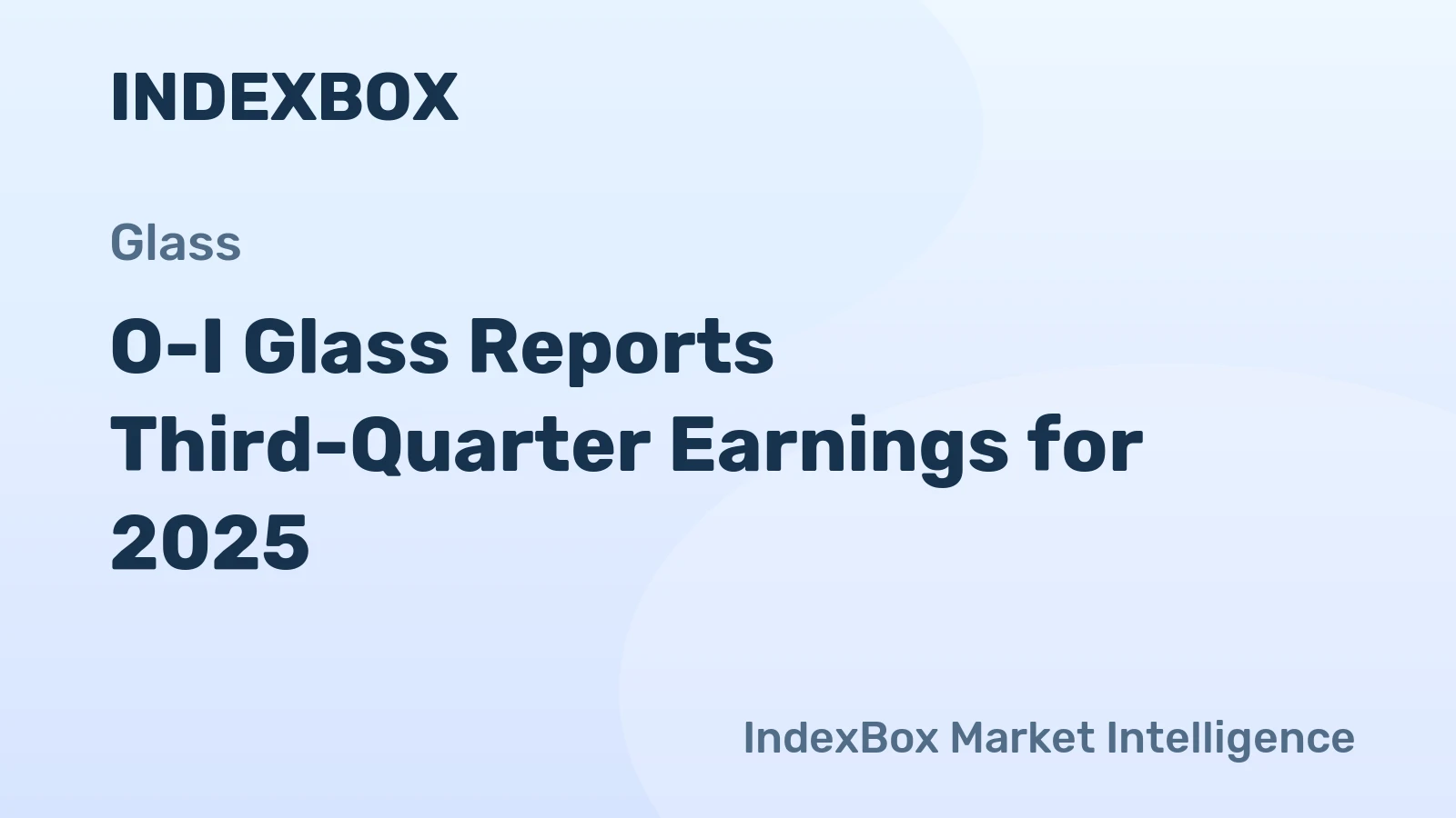 O-I Glass Reports Third-Quarter Earnings for 2025