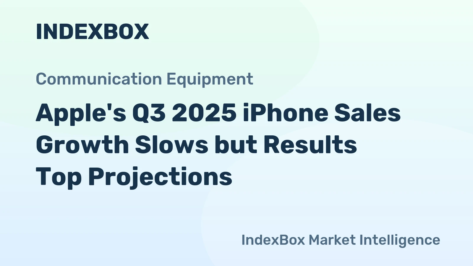 Apple's Q3 2025 iPhone Sales Growth Slows but Results Top Projections