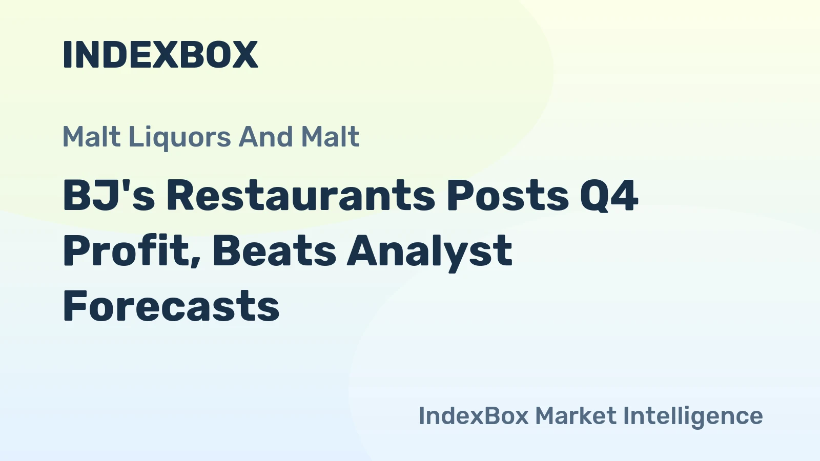 BJ's Restaurants Posts Q4 Profit, Beats Analyst Forecasts