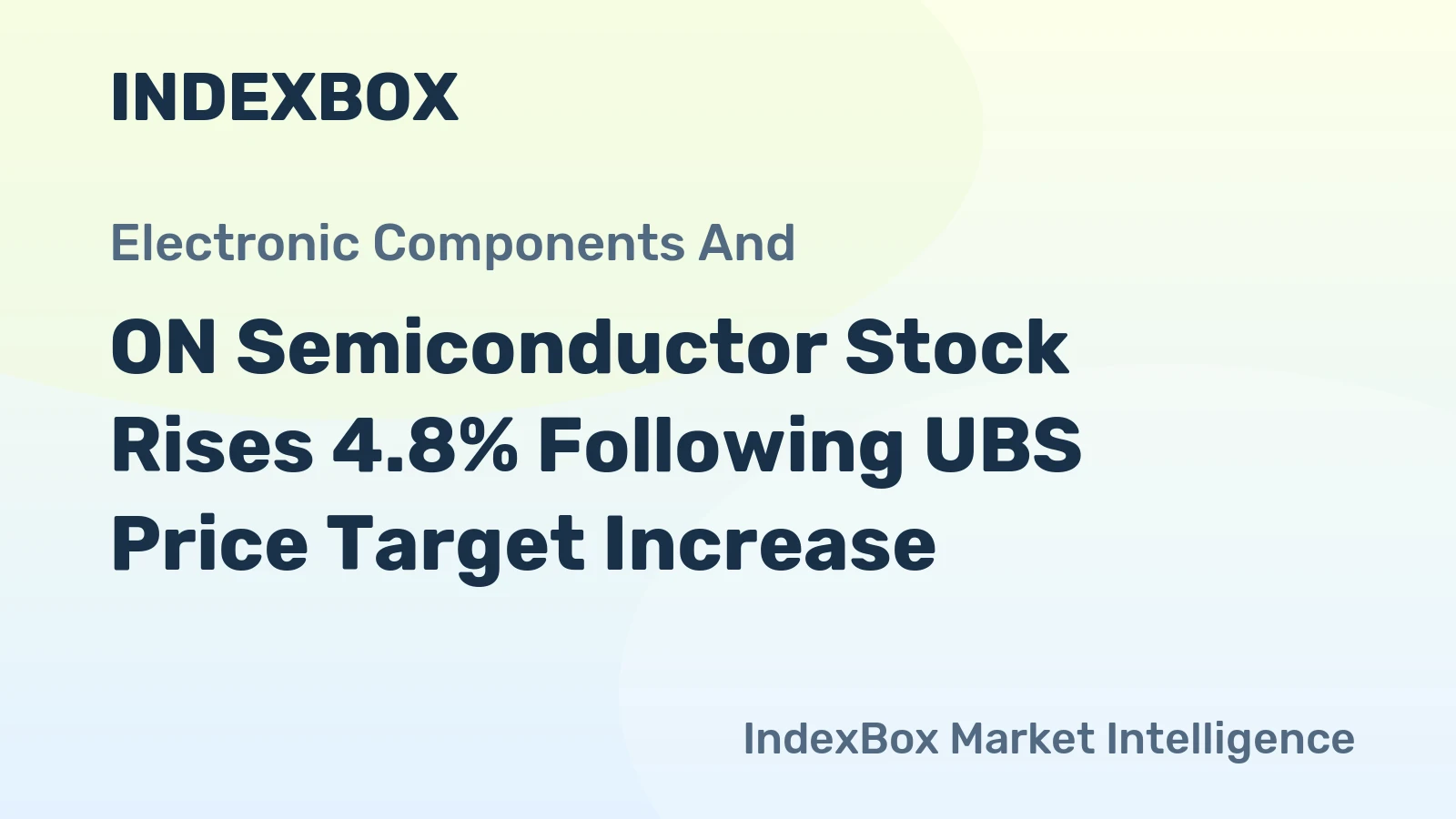 ON Semiconductor Stock Rises 4.8% Following UBS Price Target Increase