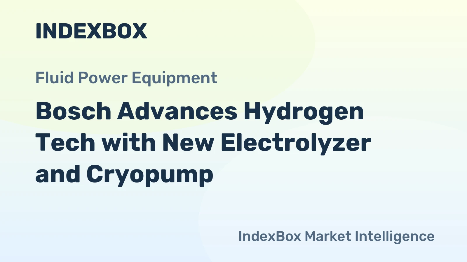 Bosch Advances Hydrogen Tech with New Electrolyzer and Cryopump
