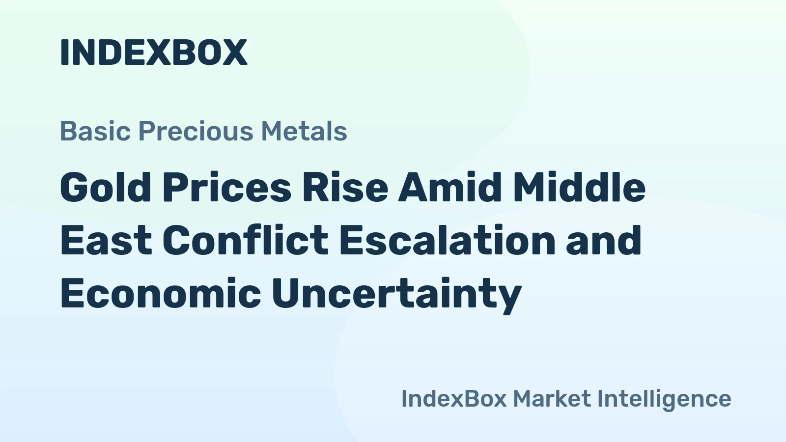 Gold Prices Rise Amid Middle East Conflict Escalation and Economic Uncertainty