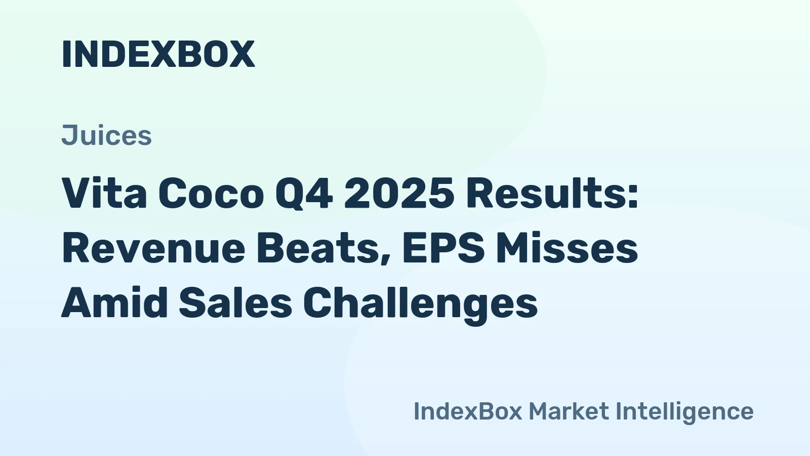 Vita Coco Q4 2025 Results: Revenue Beats, EPS Misses Amid Sales Challenges