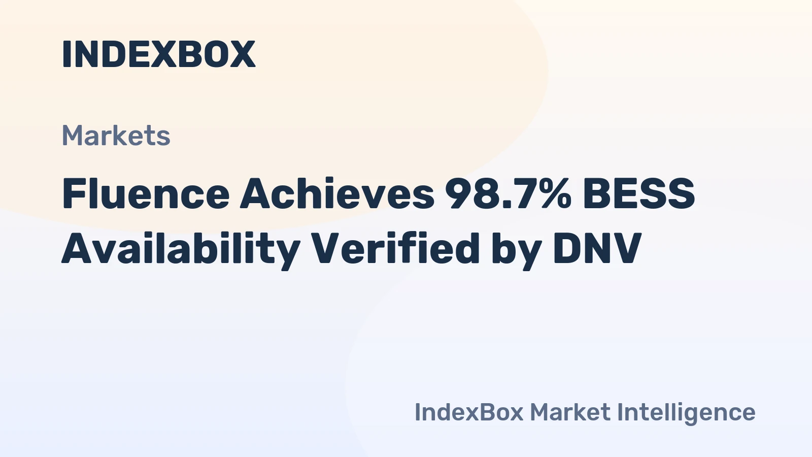 Fluence Achieves 98.7% BESS Availability Verified by DNV