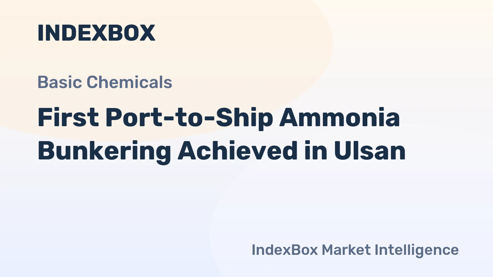 First Port-to-Ship Ammonia Bunkering Achieved in Ulsan
