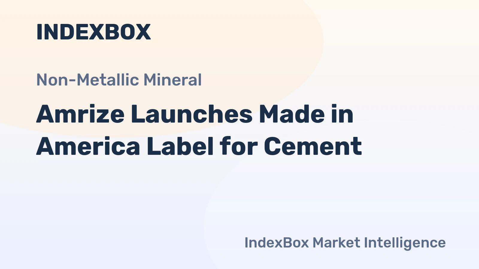 Amrize Launches Made in America Label for Cement