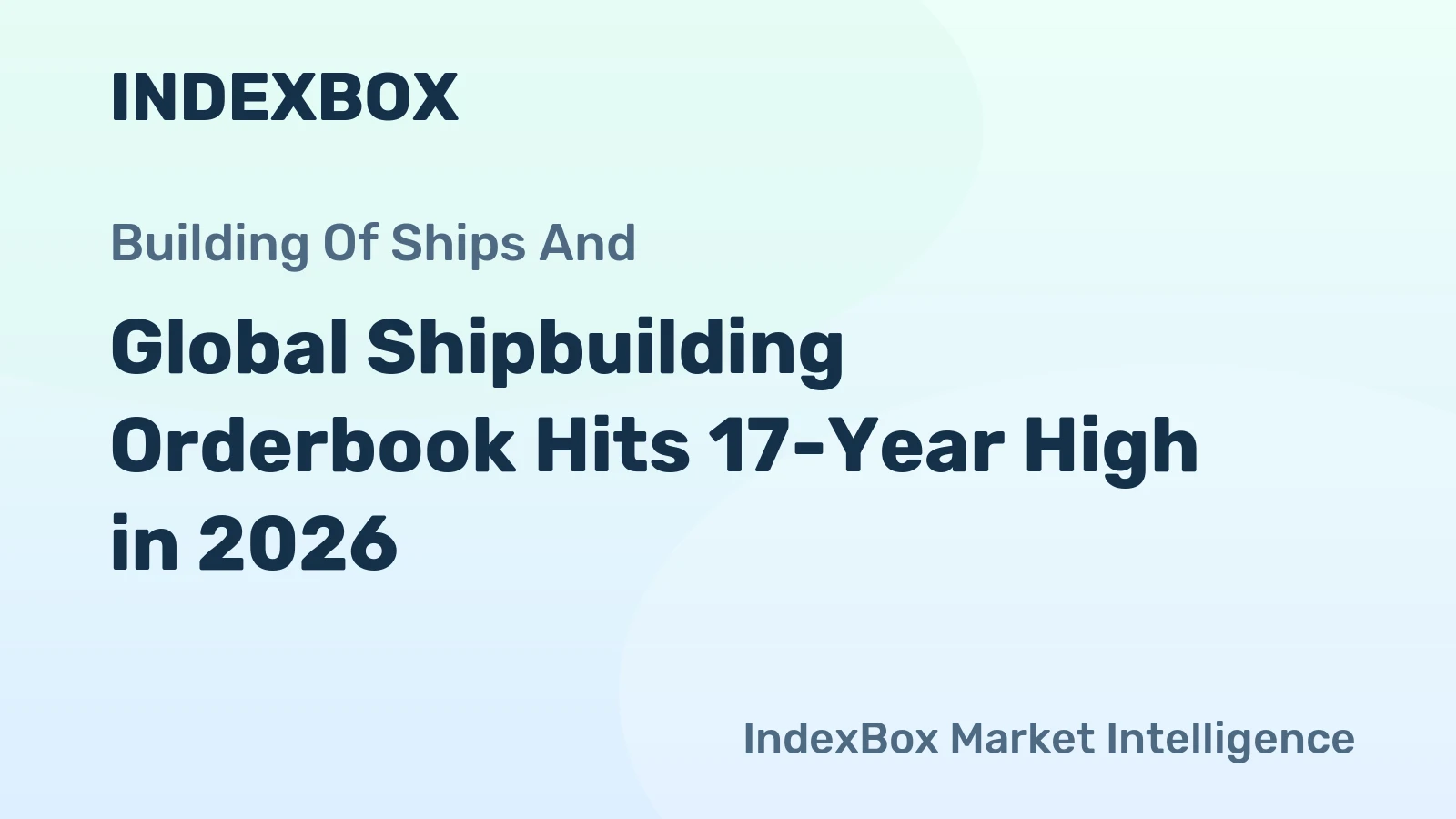 Global Shipbuilding Orderbook Hits 17-Year High in 2026