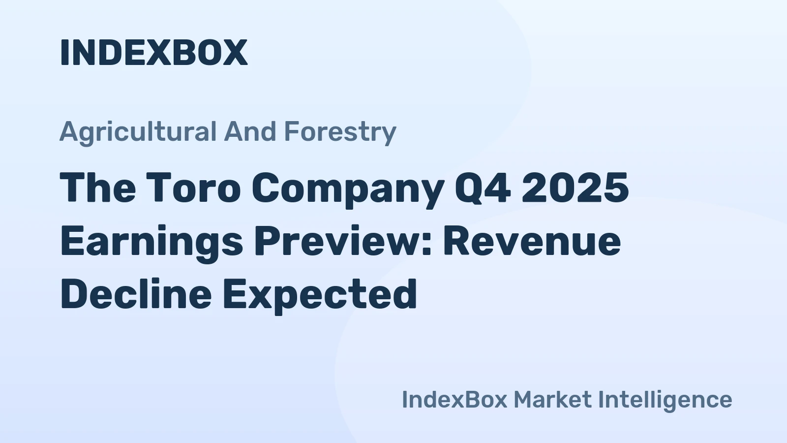 The Toro Company Q4 2025 Earnings Preview: Revenue Decline Expected