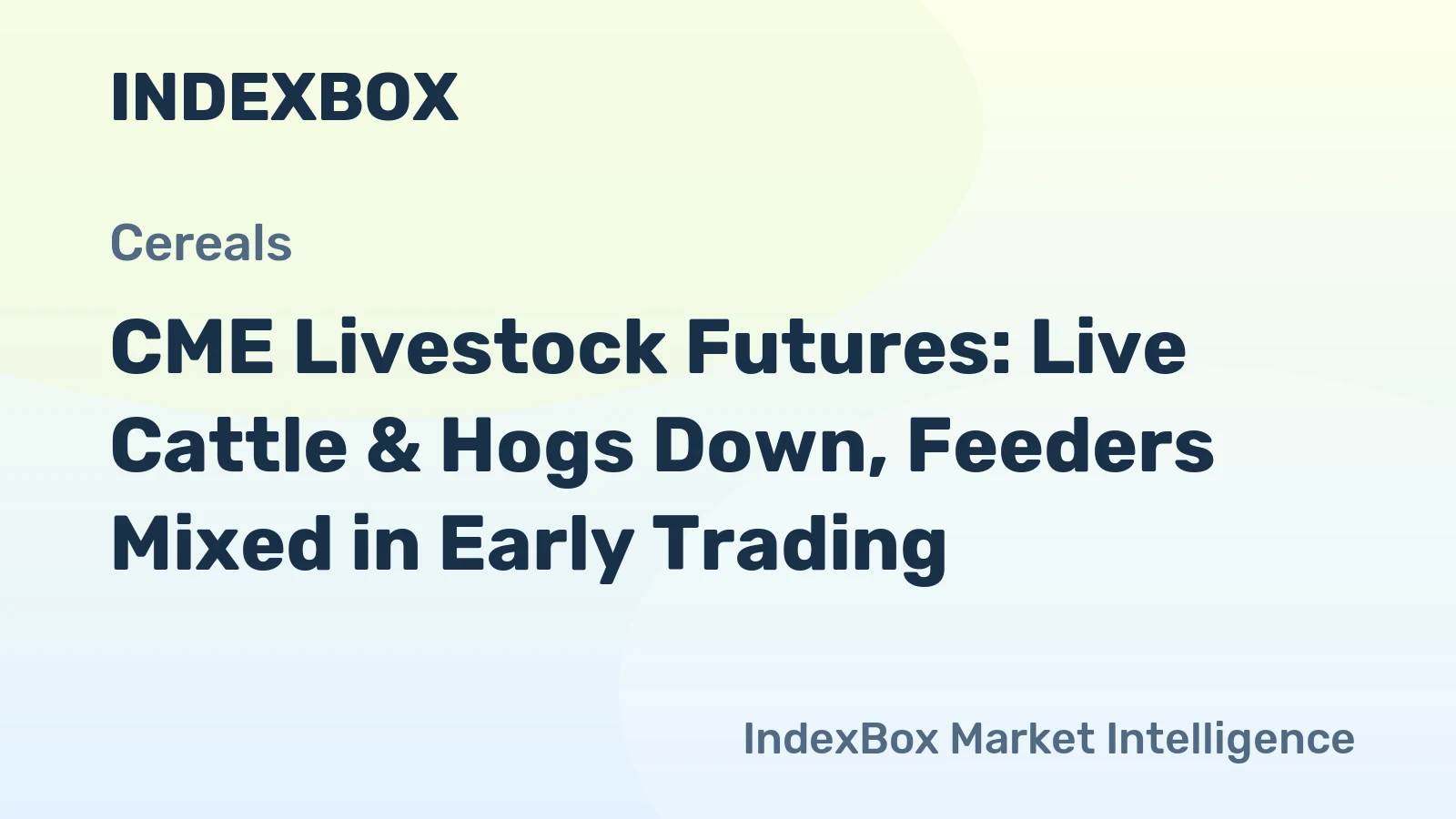 CME Livestock Futures: Live Cattle & Hogs Down, Feeders Mixed in Early Trading
